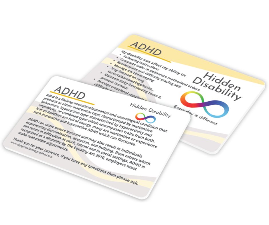 ADHD Awareness Card – Dyspraxia Magazine
